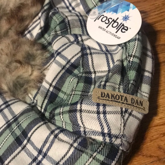 Vintage | Accessories | Nwt Furry Minty Plaid Dakota Dan Trapper Hat ...